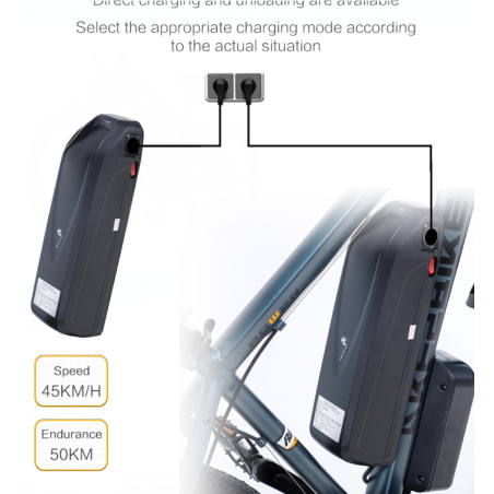 RIDSTAR orange/blue electric bike